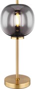 GLOBO Stojací lampa BLACKY I mosazná/kouřová E14 40 W pr. 185 x 450 mm