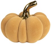 Oranžová keramická dekorace dýně Pumpkin - Ø 15*12 cm
