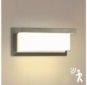 Brilagi-LED Venkovní nástěnné svítidlo se senzorem BRICKY LED/12W/230V šedá IP54