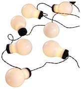 Černý LED světelný řetěz ve tvaru žárovek DecoKing Bulb, 10 světýlek, délka 2,2 m