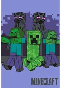 Fleecová dětská deka 100x150 cm Minecraft "Mobs coming for you" – Jerry Fabrics