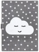Dywany Łuszczów, Dětský kusový koberec Petit Cloud stars grey, 140x190, šedá, dětský pokoj