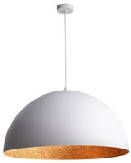 Lustr na lanku SFERA 1xE27/60W/230V pr. 50 cm bílá/měděná