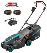 Gardena - 18V AKU sekačka na trávu PowerMax 37/36V P4A, záběr 37 cm, 2x aku Li-Ion 4,0 Ah, nabíječka 14638-20