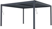 Bioklimatická pergola G21 Austin Premium 4x4 m, antracitová hliníková