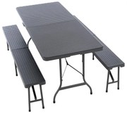 Skládací zahradní set, 75 x 61 x 61 cm, antracit