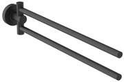 Ideal Standard IOM - Držák ručníků, otočný, délka 37 cm, hedvábná černá A9131XG