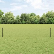 Hexagonální plot s podpěrou 10 x 0,4 m Ocel potažená PVC Šedá 3336806