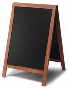 Dřevěné áčko s křídovou tabulí 55 x 85 cm, světle hnědá