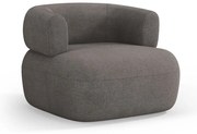 Šedé křeslo z textilie bouclé Jenny – Micadoni Home