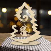 Dřevěný vánoční stromek z přírodního dřeva | SENTOP PR0458