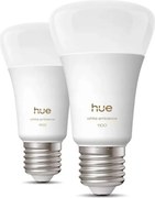 Philips Hue White Ambiance - Chytrá LED žárovka E27, 1100 lm, teplá bílá, 2 ks 929003854902