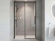 Gelco Lux - Sprchové dveře 100 cm, čiré sklo/černá GU1210B