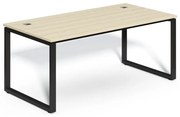 Stůl SimpleOffice 180 x 90 cm, dub světlý / černá