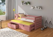 ADRK Furniture Postel dvojitá s bariérou a matracemi TOMI 200x90