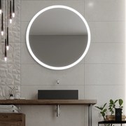 Kulaté zrcadlo do koupelny s LED osvětlením C1 premium