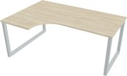 Kancelářský pracovní stůl Hobis Ergo UEO180060P, bílá RAL 9016, deskaakát
