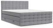 Šedá boxspring postel s úložným prostorem 160x200 cm Blend – Maison de Rêve