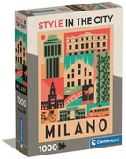 Clementoni - Puzzle 1000 Style in the city Milano Compact box