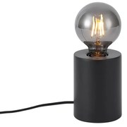 Moderní stolní lampa černá 13 cm - Cylinder
