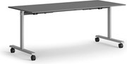 Mobilní stůl MATCH, 180x80 cm, šedá podnož, grafit