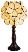 Béžová stolní lampa Tiffany Bloom - 21*21*38 cm E14/max 1*25W
