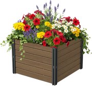 Vyvýšený záhon BASE PLANT, 61x61x46cm, přírodní hnědá Prosperplast