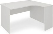 Rohový stůl SimpleOffice 140 x 120 cm, pravý, bílá