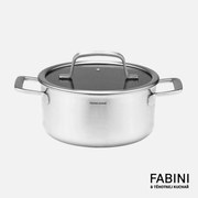 Fabini FABINI & Těhotnej kuchař nerezový kastrol s hybridním povrchem s poklicí Ø 20 cm (3 l) - rozbaleno