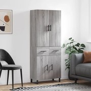 Skříň highboard šedá sonoma 69,5 x 34 x 180 cm kompozitní dřevo