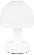 Bílá stolní lampa se skleněným stínidlem (výška 19 cm) Glenn – Reality