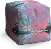 Sablio Taburet Cube Ledovec - 50x50x50 cm