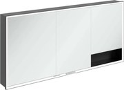 Villeroy & Boch My View+ - Zrcadlová skříňka s LED osvětlením 160x75x17 cm, 3 dvířka, černá/matná černá B48216VL