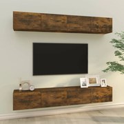 Nástěnné TV skříňky 4 ks kouřový dub 100 x 30 x 30 cm 3114195