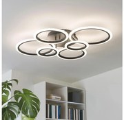 Brilagi-LED Stmívatelný přisazený lustr ORBITS LED/85W/230V 3000-6500K černá +DO BG-J3323/B