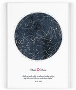 Hvězdná mapa Pololesklý saténový papír 210 g/m² A4 - 21 x 29,7 cm