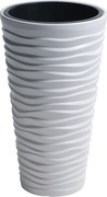 Prosperplast Květináč s vložkou Sand Slim (Š 35 x V 62 x H 35 cm, bílá)