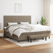 Box spring postel s matrací taupe 200x200 cm textil 3136785