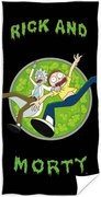 Bavlněná plážová osuška Rick and Morty - motiv Brána do třetí dimenze - 100% bavlna - 70 x 140 cm
