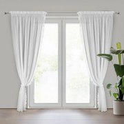 ZÁCLONA NA PÁSCE ELENA, SADA 2 KS 140X270 CM BÍLÁ