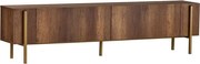TV stolek v dekoru ořechu v tmavě přírodní barvě 180x45x30 cm Nexus – Kalune Design