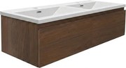 Koupelnová skříňka s umyvadlem SAT B-Way 119x30x45 cm ořech mat BWAY120NUTU4