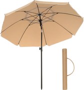 Slunečník SOLARA, Ø160 cm, světle hnědá (taupe) SongmicsHome
