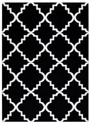 Koberec SKETCH - F343 černá/krém trellis