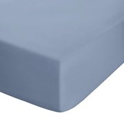 Modré napínací perkálové prostěradlo 150x200 cm Easy Iron Percale – Catherine Lansfield
