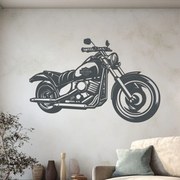 dřevo života Dřevěný obraz motorky Chopper Zvolte rozměr (cm): 60x38, Zvolte barvu dekoru: Antracitová