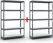 Policový regál 1+1 ZDARMA, 1966x1200x400 mm, nosnost 280kg