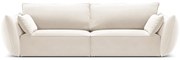 Béžová sametová pohovka 208 cm Vanda – Mazzini Sofas