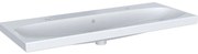 Geberit Acanto - Dvojumyvadlo 120x48 cm, s přepadem, 2 otvory pro baterie, bílá 501.880.00.1