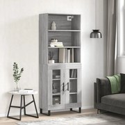 Skříň highboard šedá sonoma 69,5 x 34 x 180 cm kompozitní dřevo